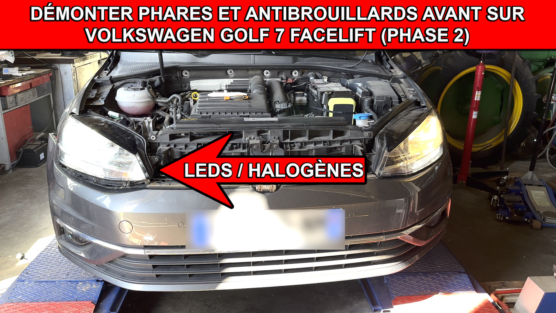 Démonter phares et antibrouillards avant VW Golf 7 facelift (Phase 2 ...